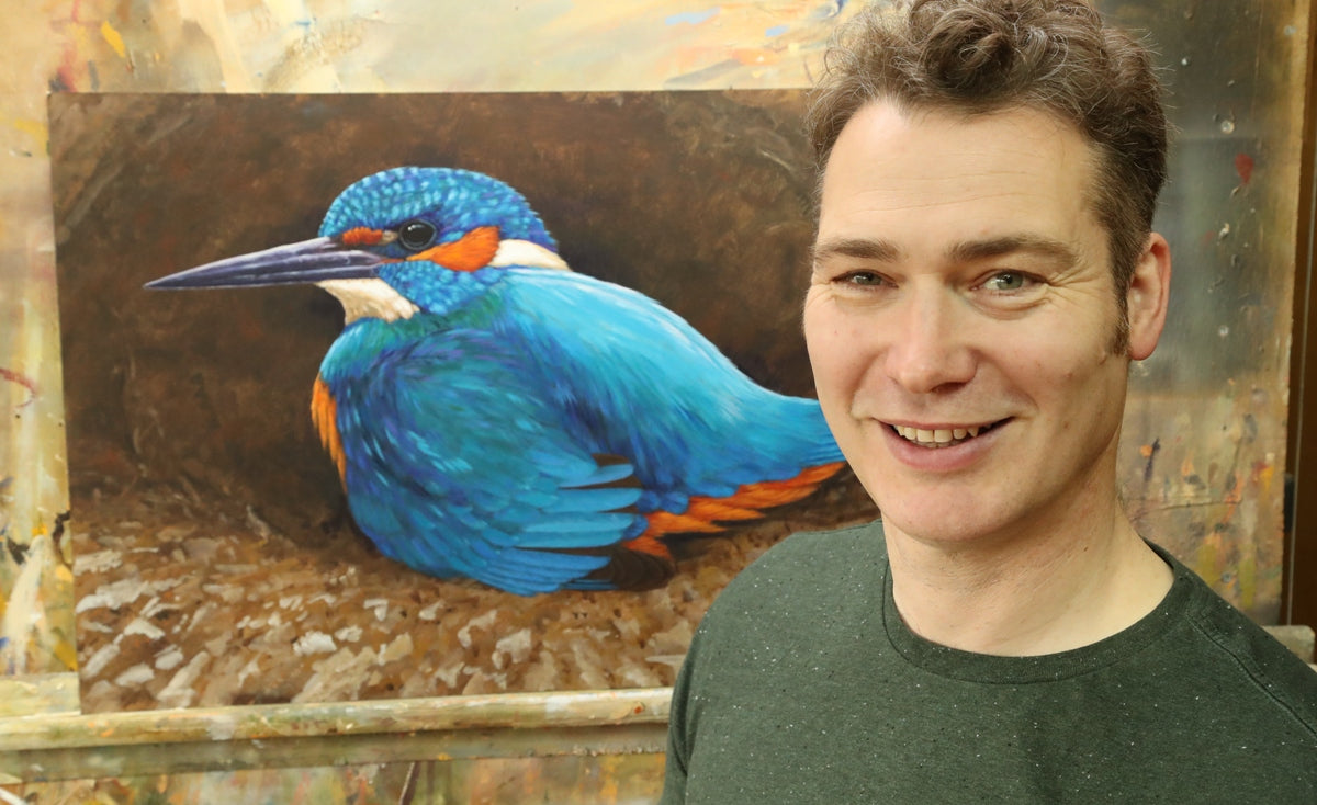 This painting was inspired by filming kingfishers underground – Robert ...
