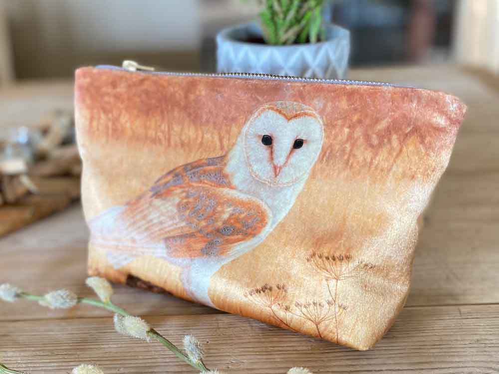 Barn Owl Cosmetic Bag Robert E Fuller