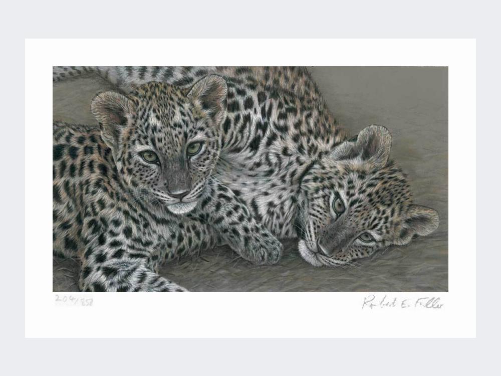 Leopard Cubs - Limited Edition Print – Robert E Fuller